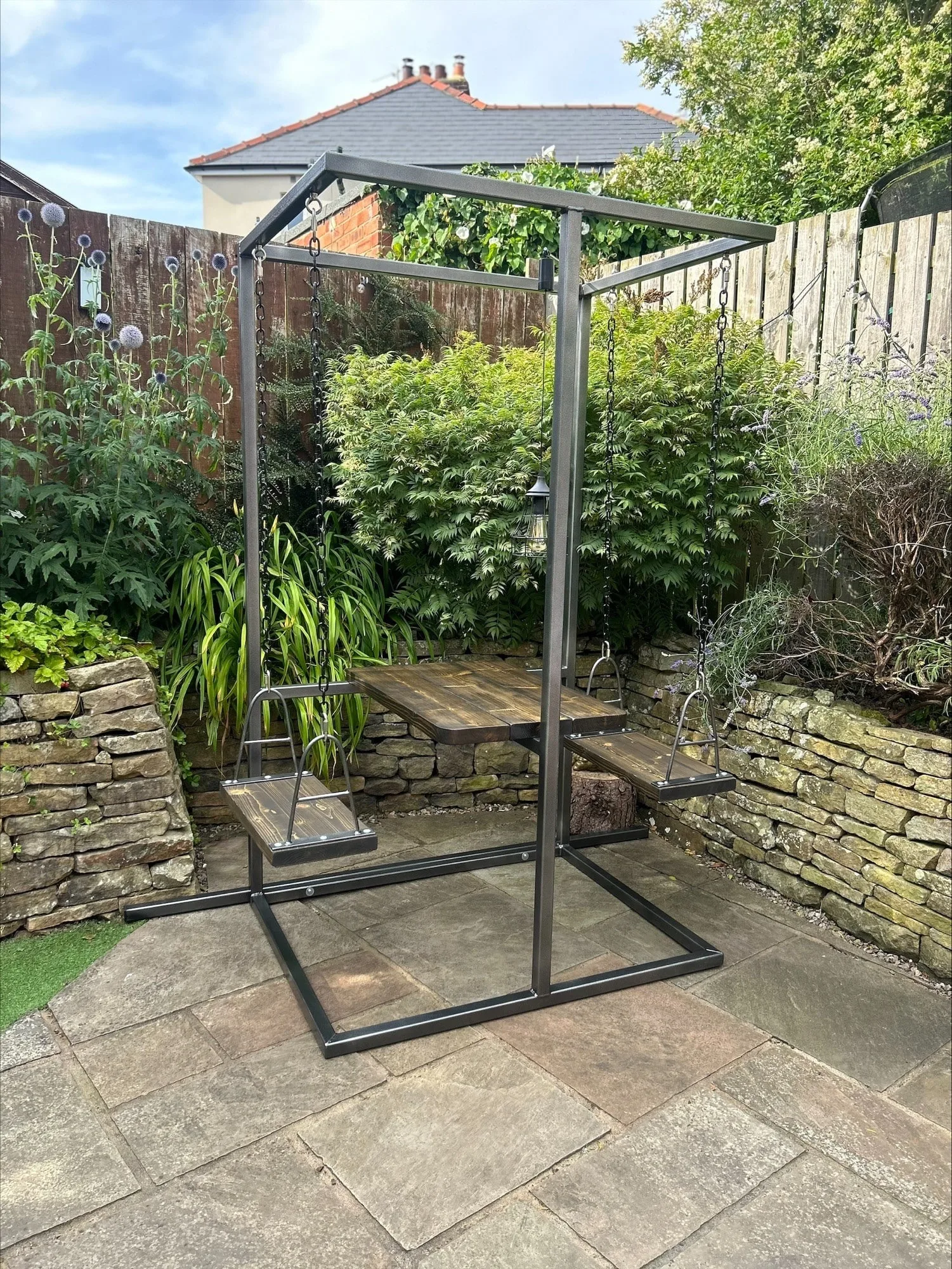 Garden Home Table Swing Set 2 Seater - Rustic Revive