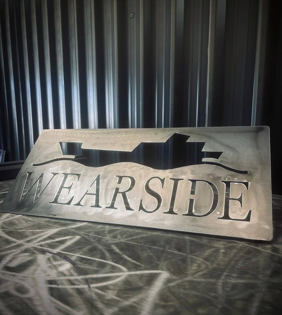 Sunderland Wearside steel wall sign plaque - Rustic Revive